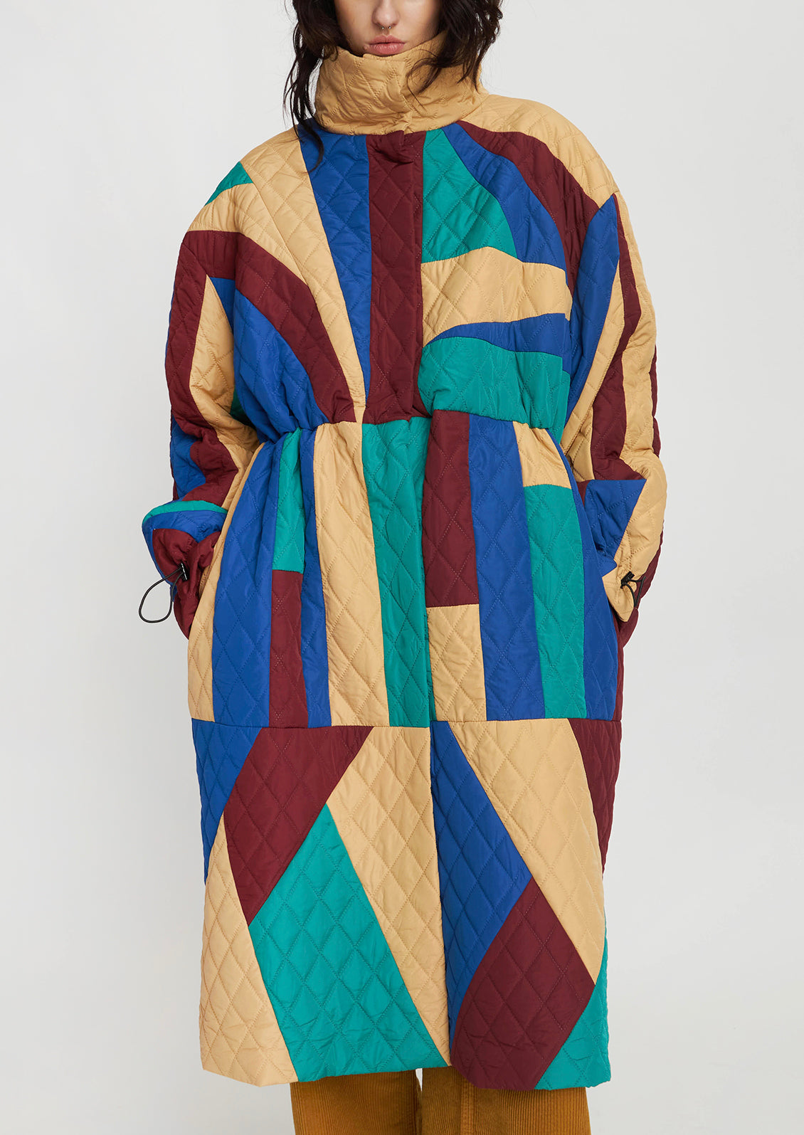 Patchwork Coat in Multicolor – LEIF