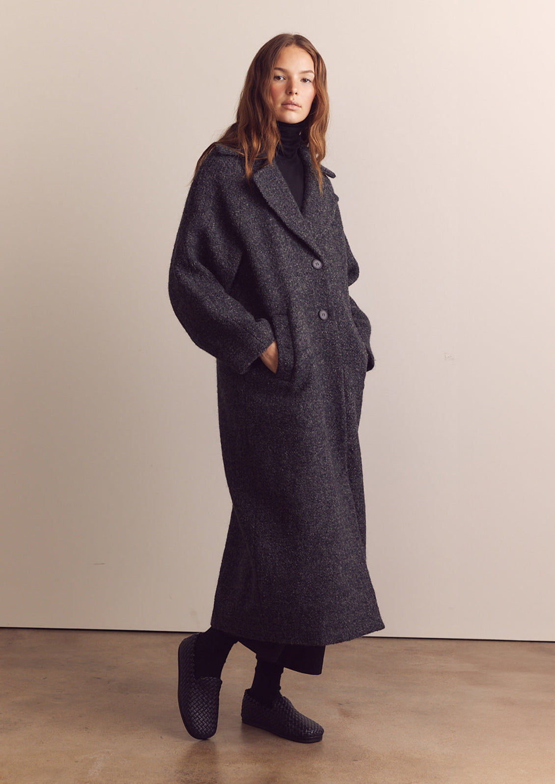 Wool Melange Oversized Coat – LEIF