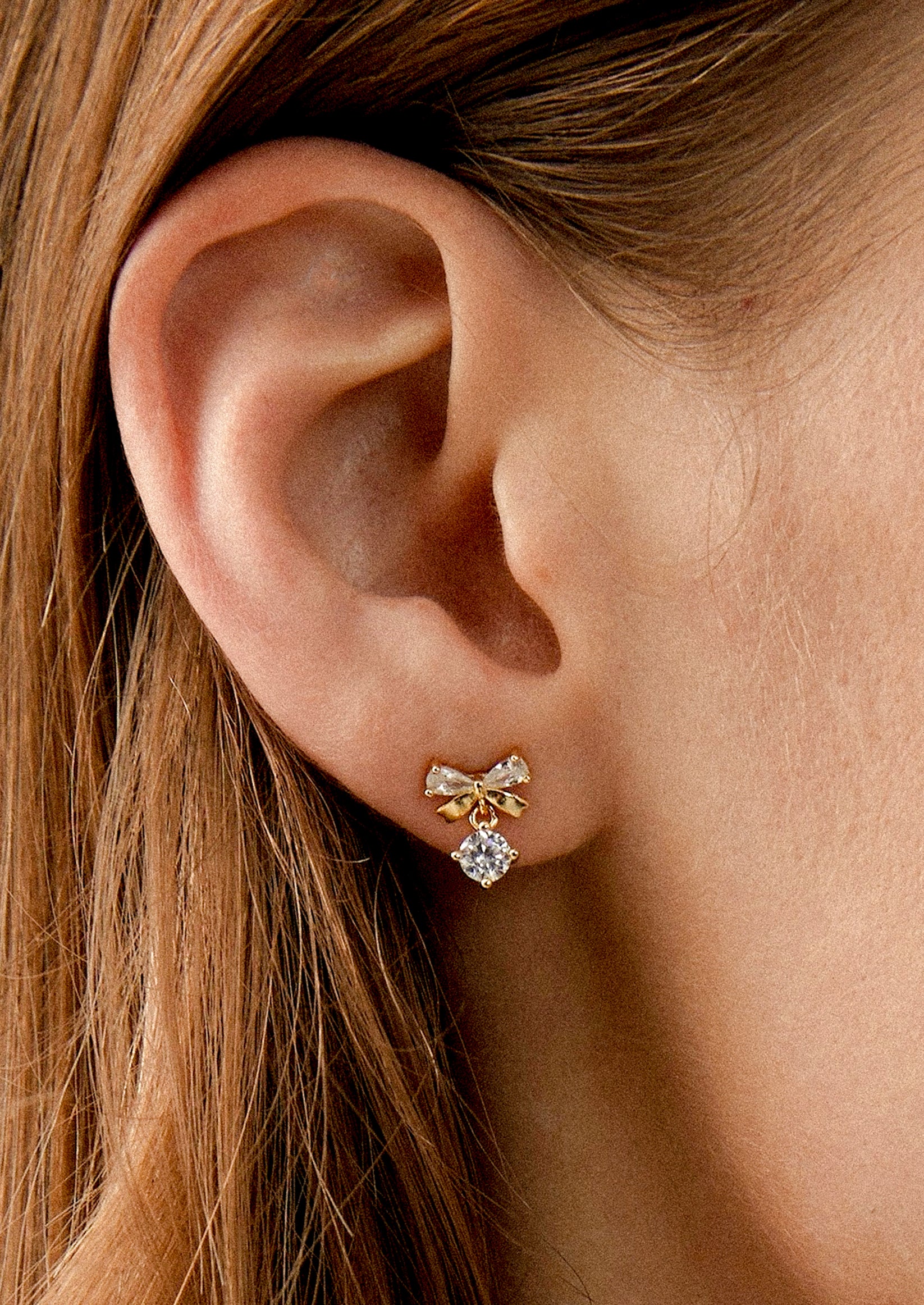 Crystal Bow Stud Earrings – LEIF
