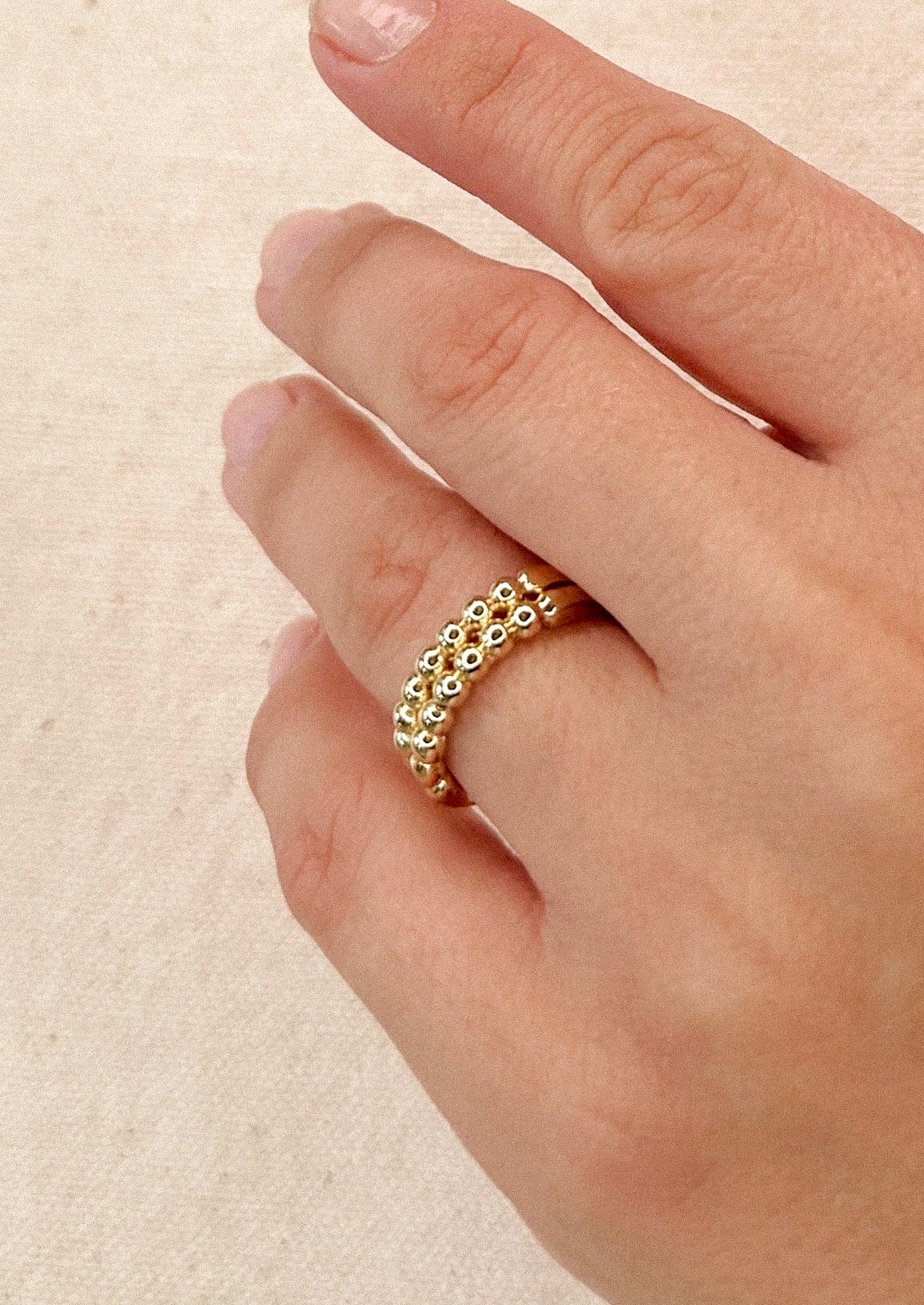 Double Beaded Band Ring | LEIF