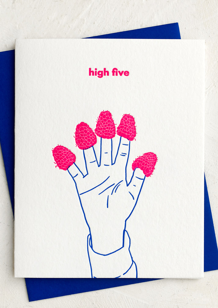 Raspberries High Five Card – LEIF
