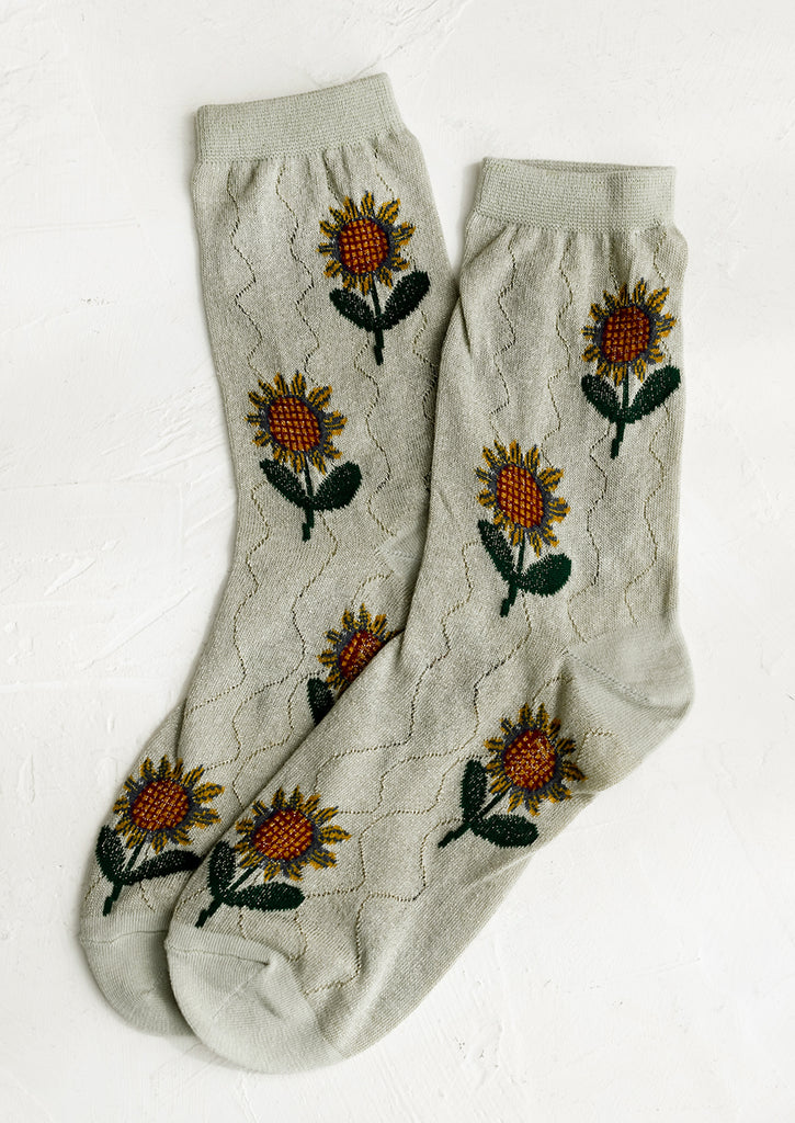 Late Summer Sunflower Socks