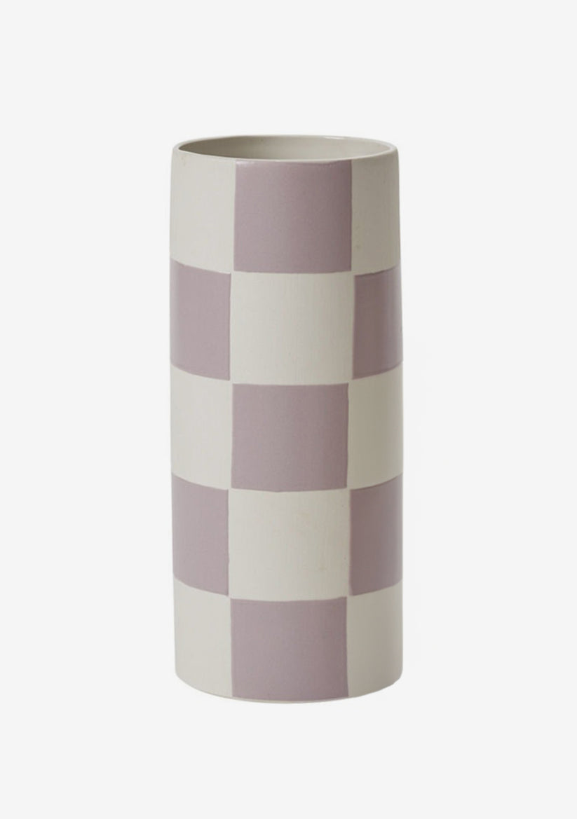 Checkered Ceramic Vase | LEIF