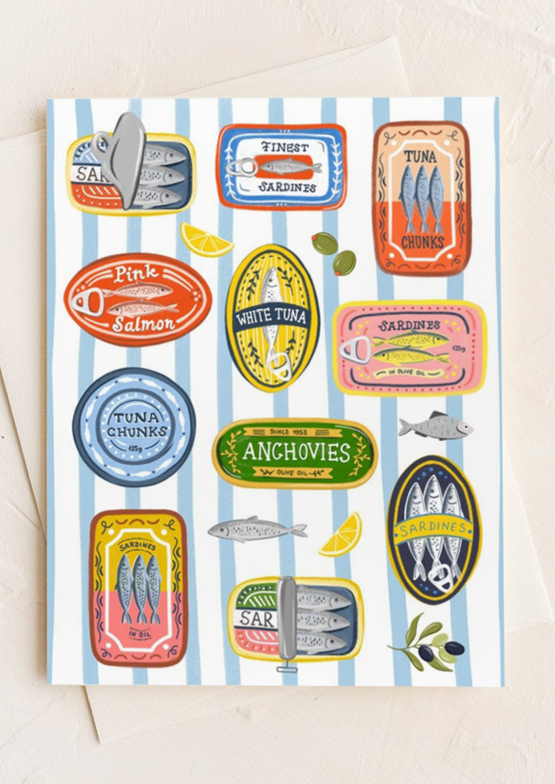 Sardine Tins Blank Card | LEIF
