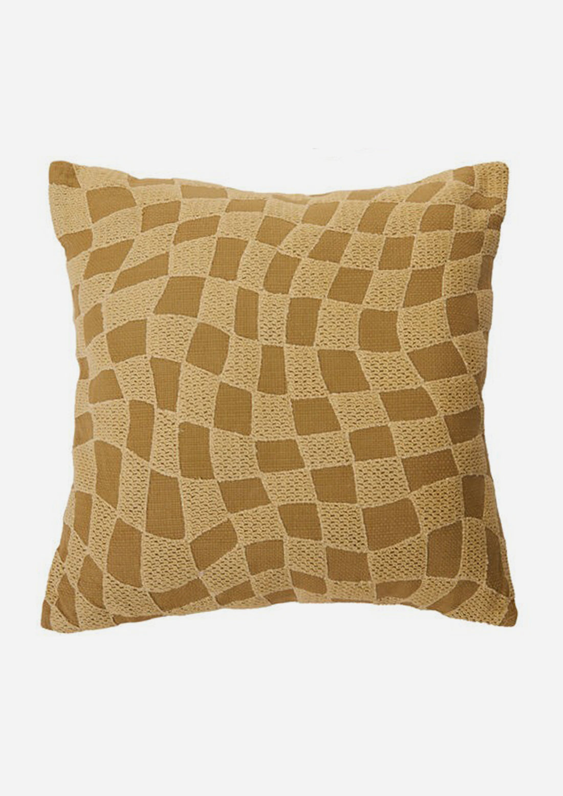 Wavy Checker Embroidered Pillow – LEIF