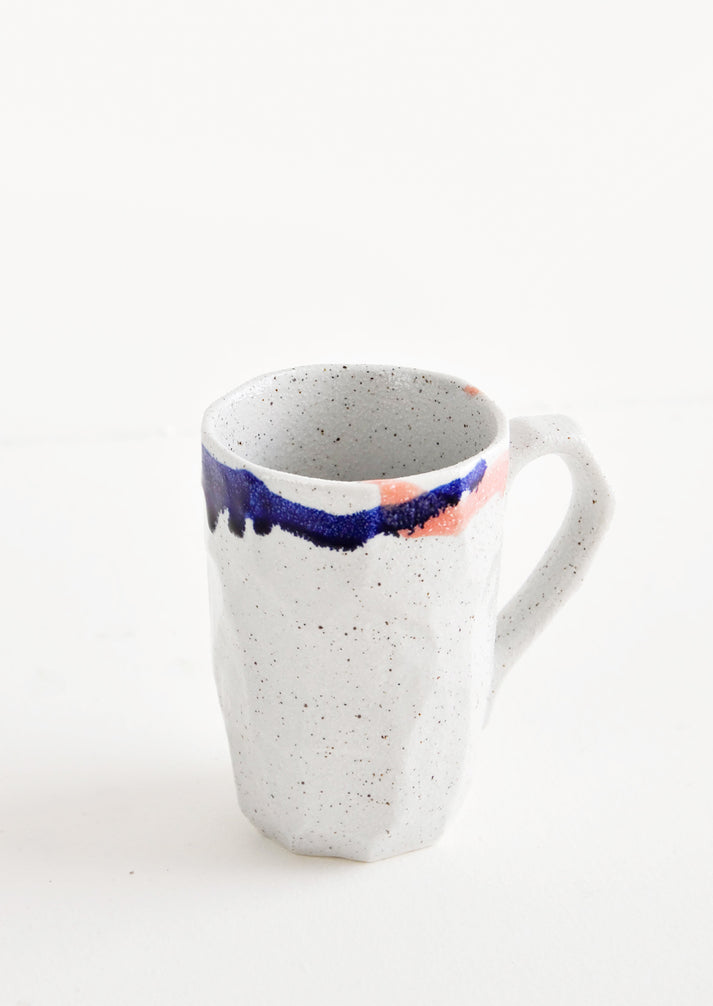 Painted Faceted Ceramic Coffee Mug | LEIF