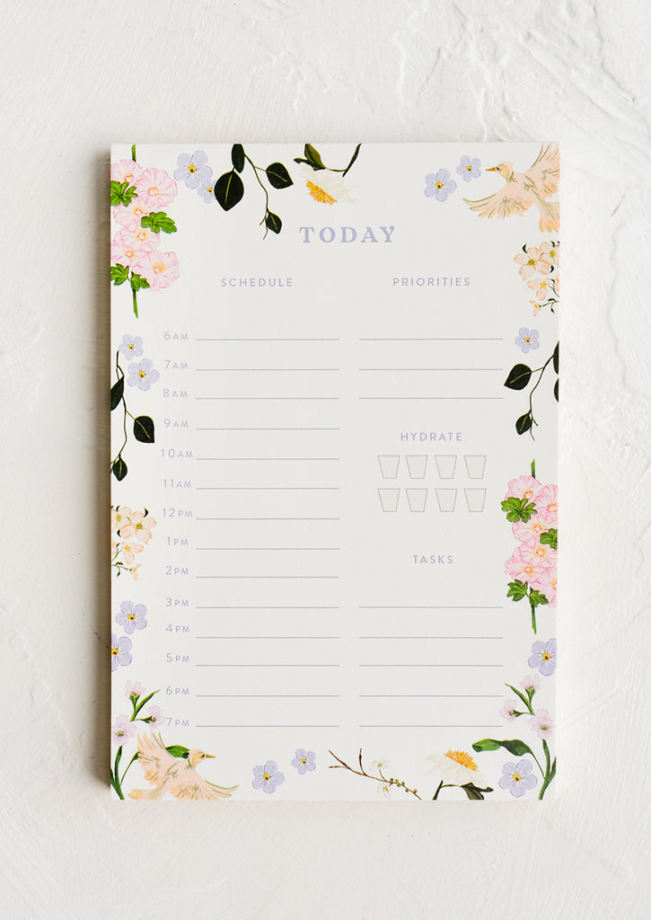 Aviary Floral Daily Task Notepad