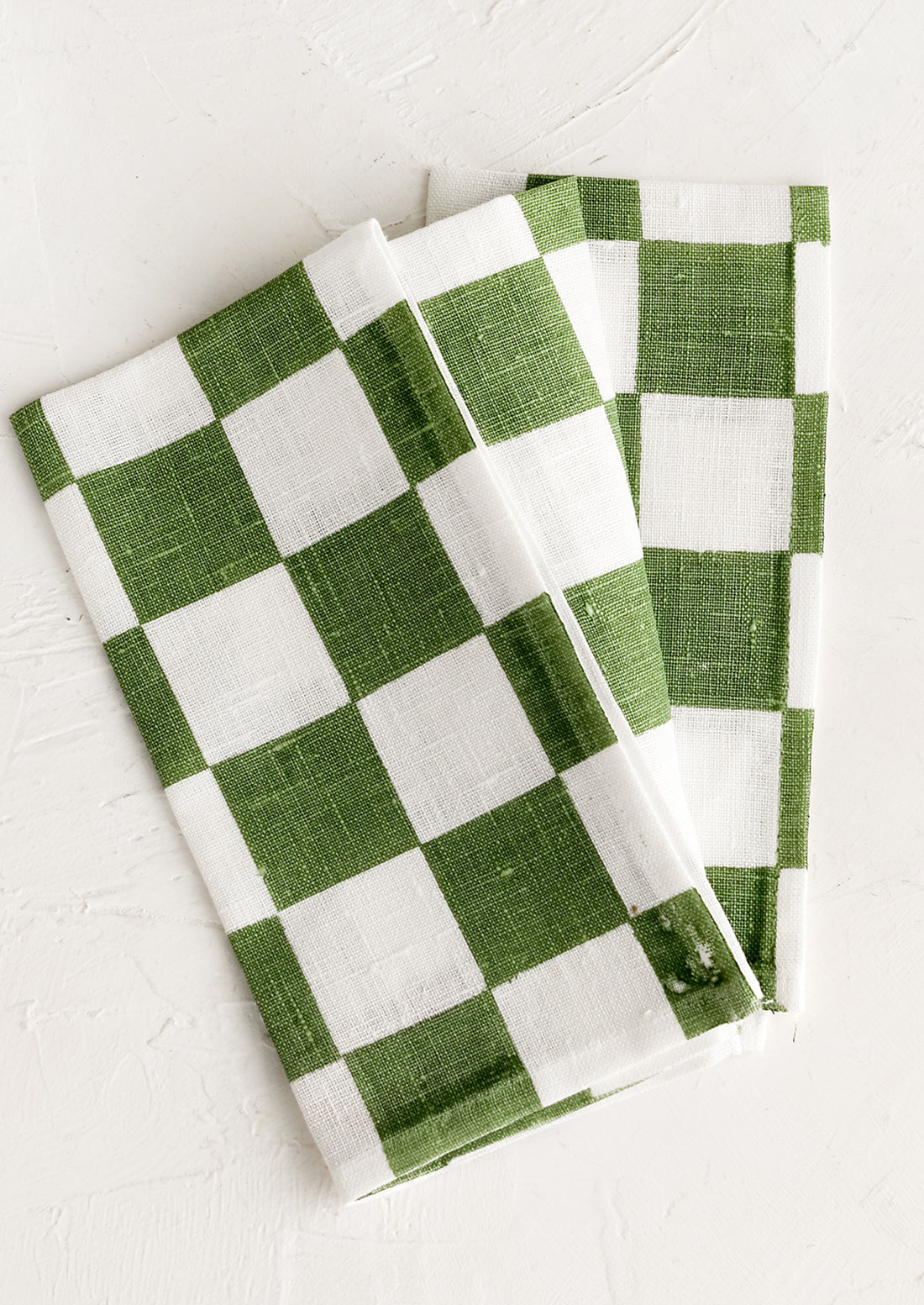 Checkered Linen Napkin Set – LEIF
