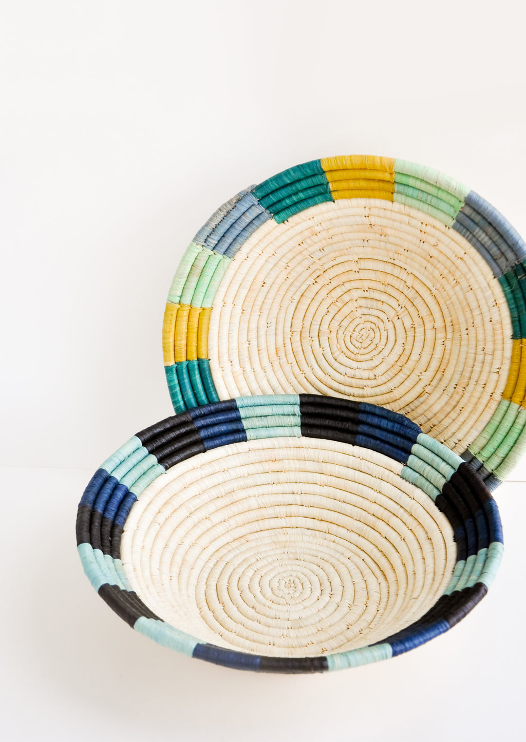 Colorblock Rim Handmade African Fruit Basket | LEIF