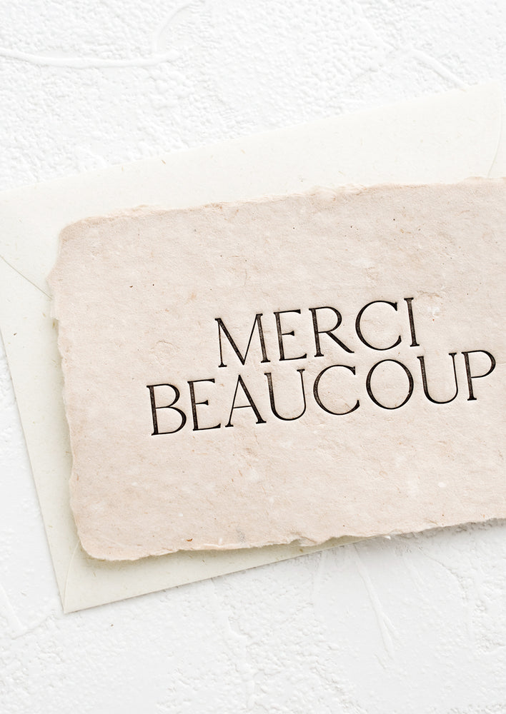 Merci Beaucoup Naturally Dyed Thank You Card | LEIF