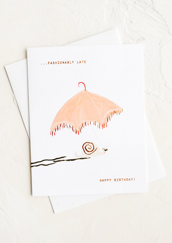 Fashionably Late Birthday Card with Seed Paper Envelope | LEIF