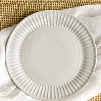 Fluted Rim Ceramic Plate