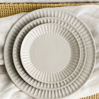 Fluted Rim Ceramic Plate
