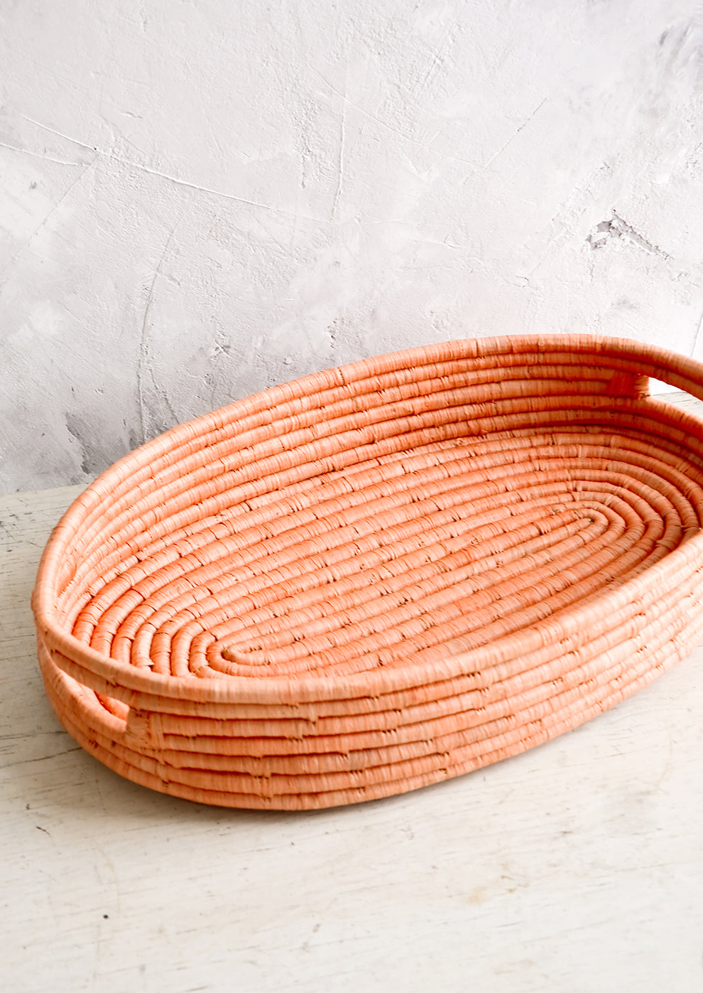 Hued Raffia Oval Basket | LEIF