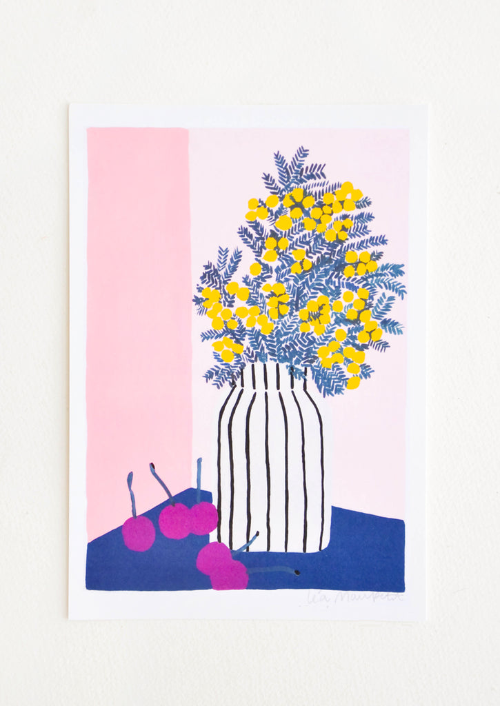 Mimosa With Cherries Print by Léa Maupetit | LEIF
