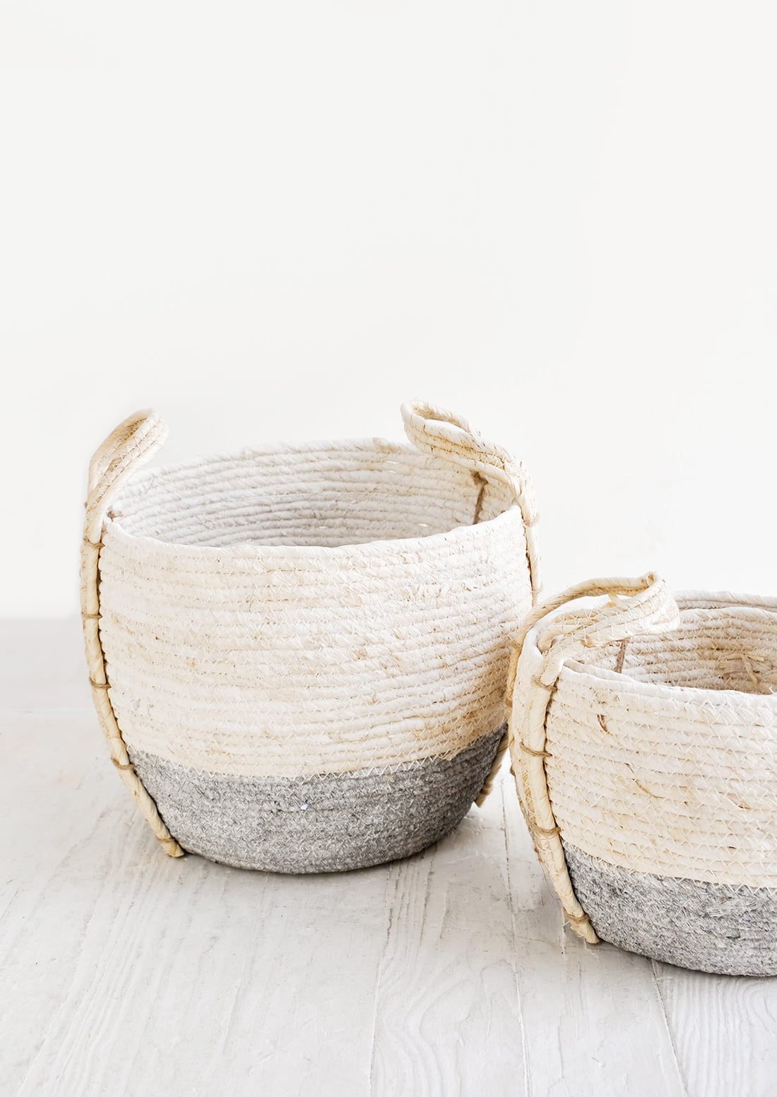 Maritime Maize Seagrass Open Storage Basket Hamper | LEIF