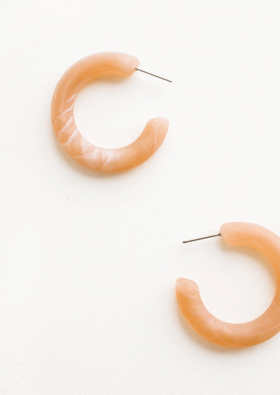 Matte Resin Hoop Earrings