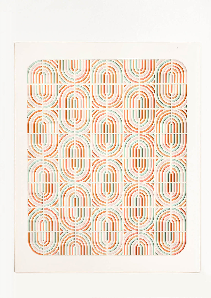 Flip Flop Geometric Laser Cut Artwork by Molly M Designs | LEIF