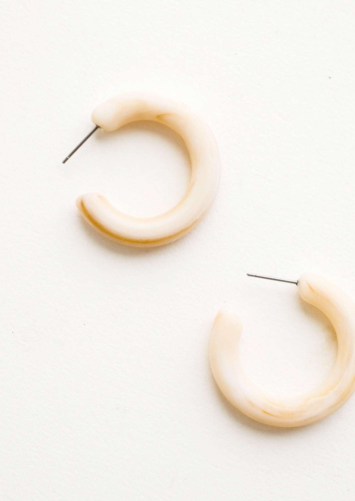 Matte Resin Hoop Earrings