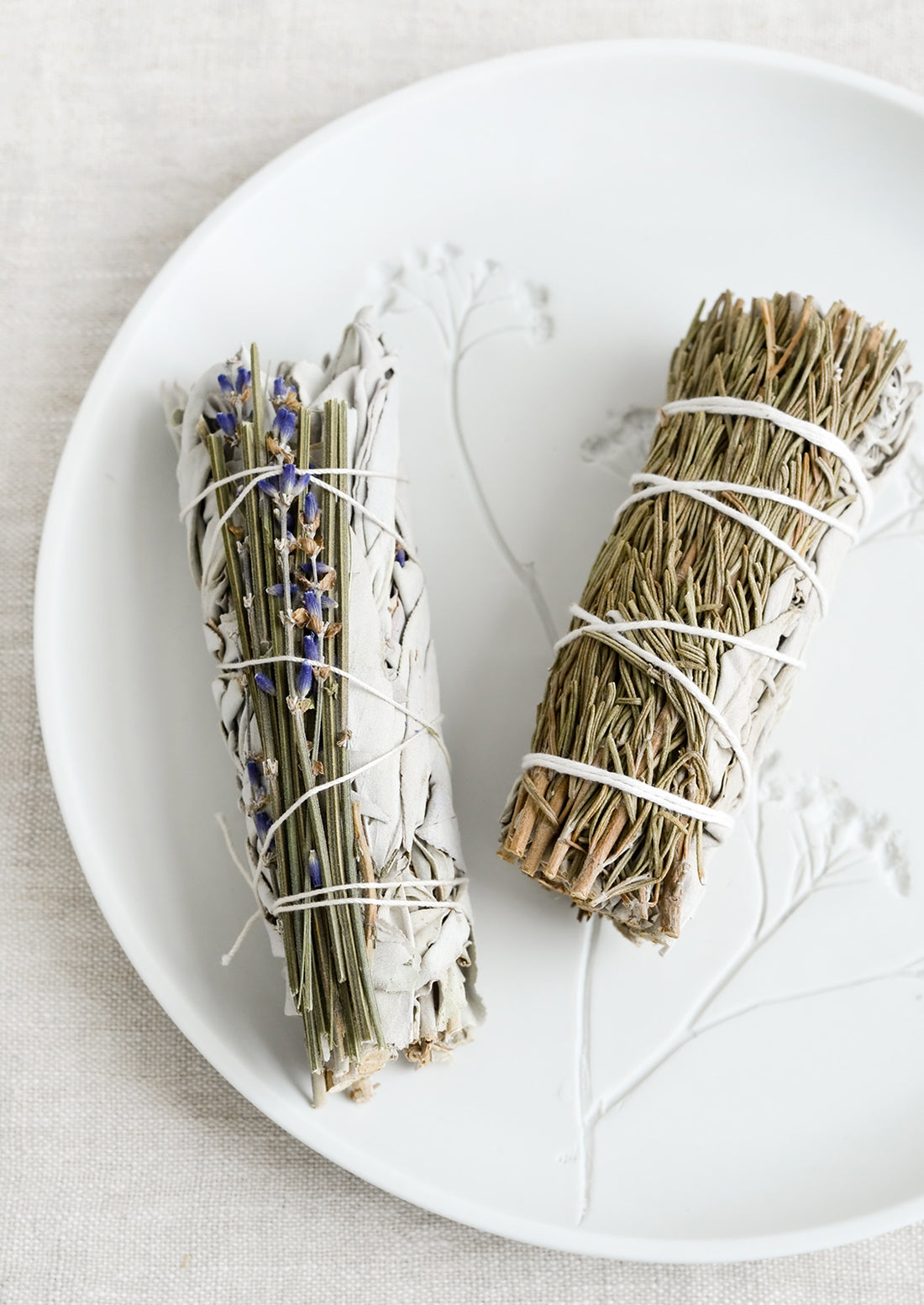 Organic Sage & Lavender or Rosemary Ceremonial Smudge Bundle | LEIF