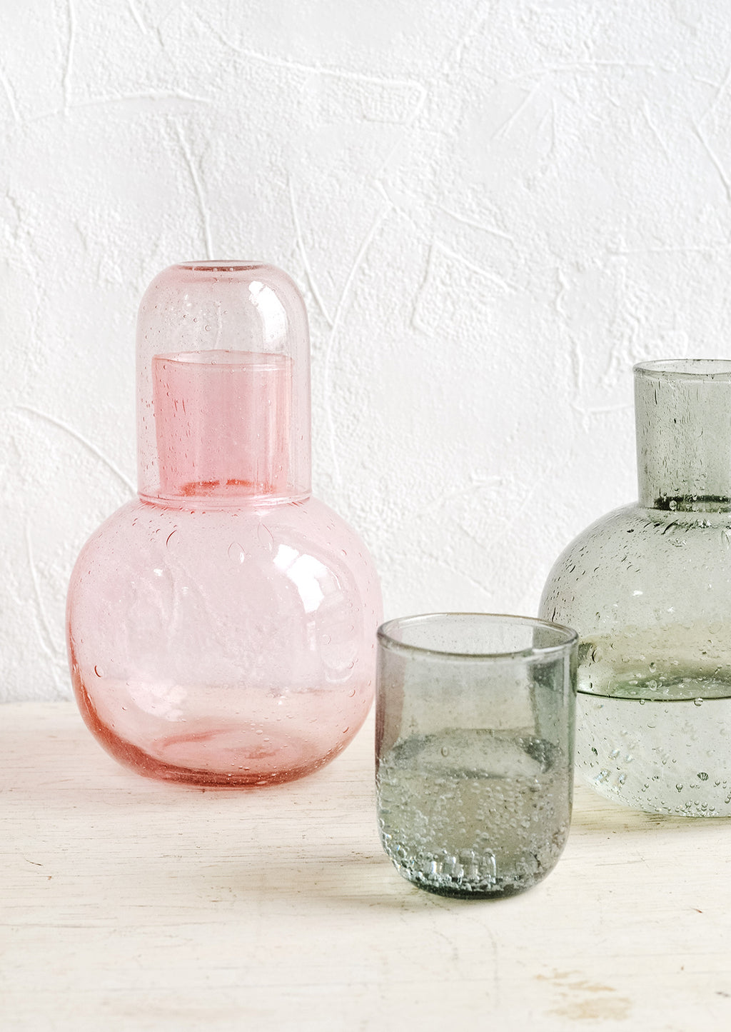 Seeded Glass Carafe Set