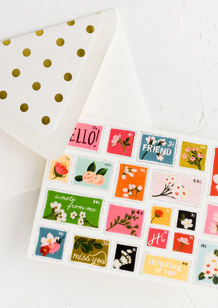 Postage Stamps Hello Card
