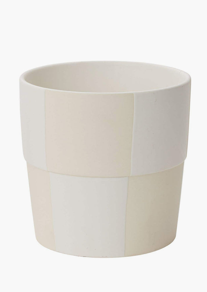 Tonal Checker Ceramic Planter | LEIF