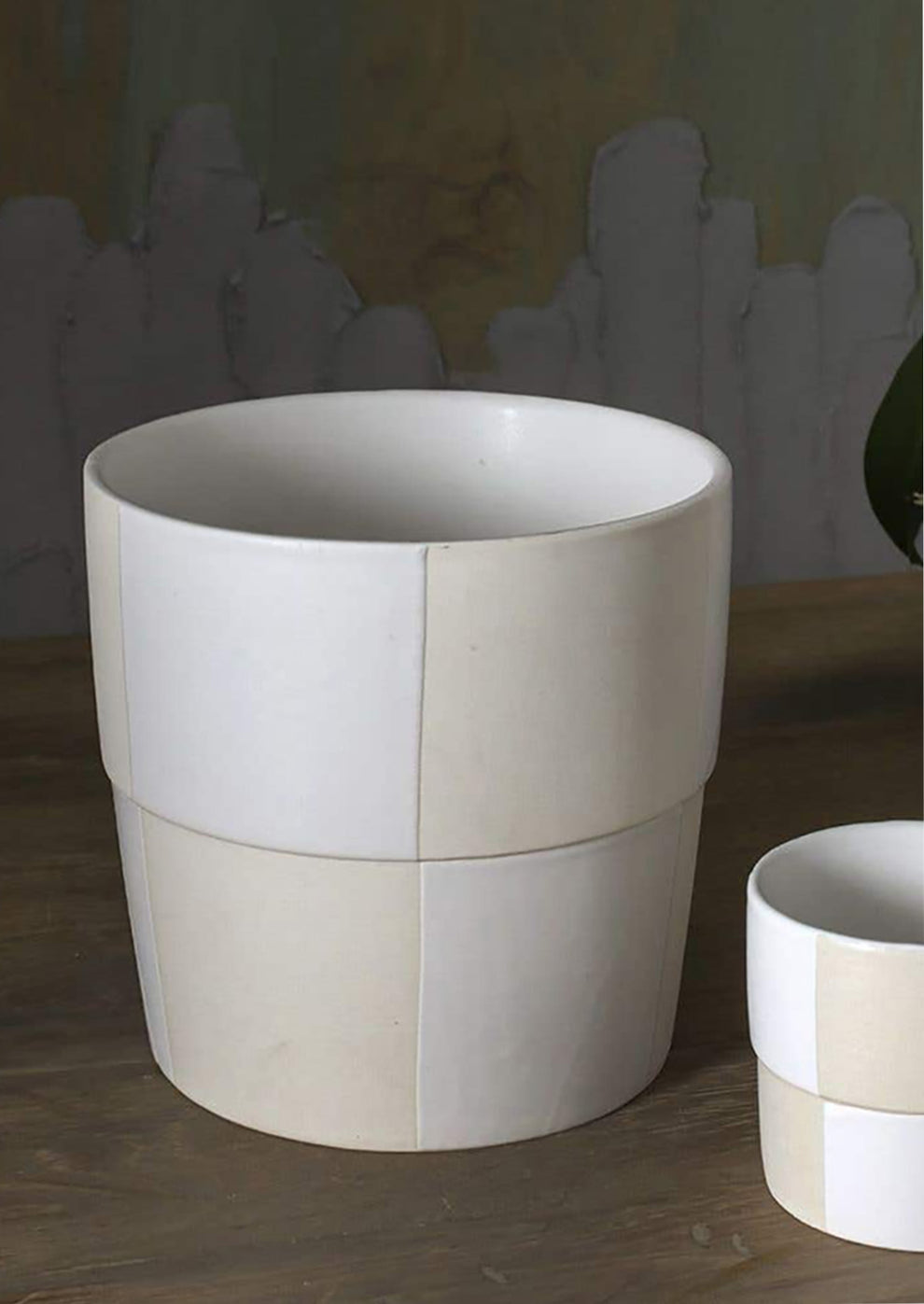 Tonal Checker Ceramic Planter | LEIF